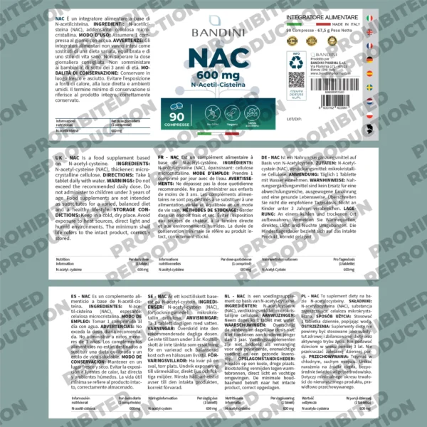 NAC N-acetyl-cysteine 90 tablets - Immune system booster